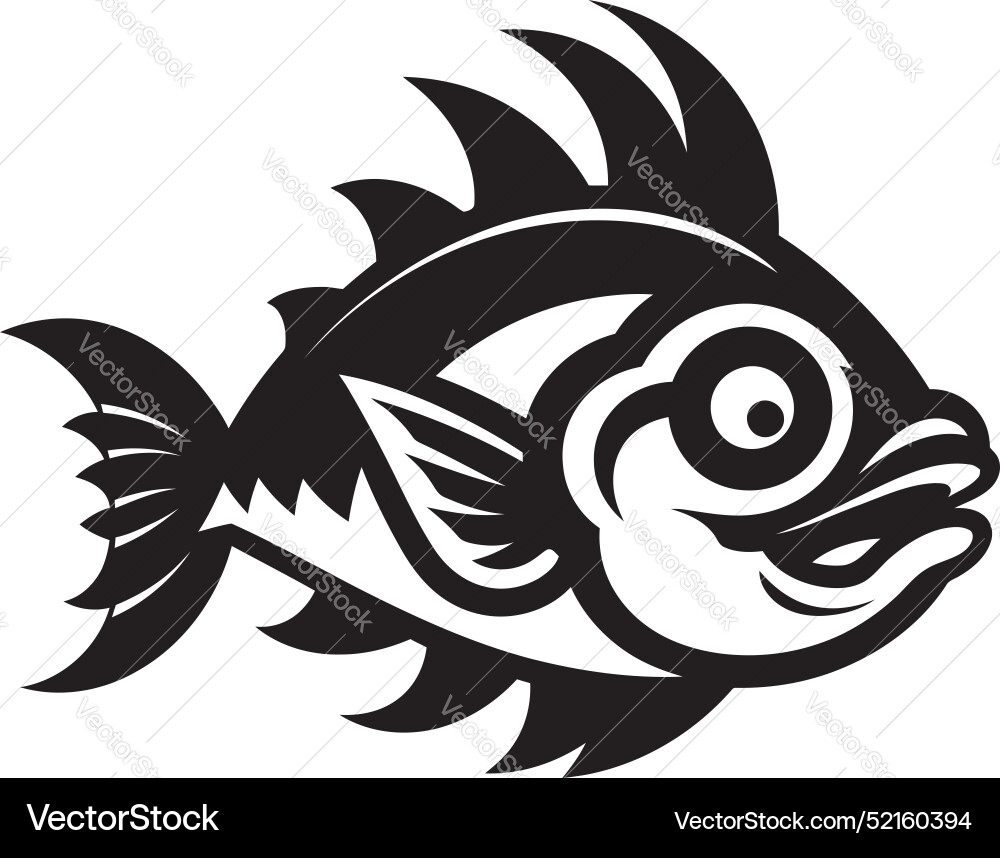 Freshwater finesse river fish logo stream Vector Image