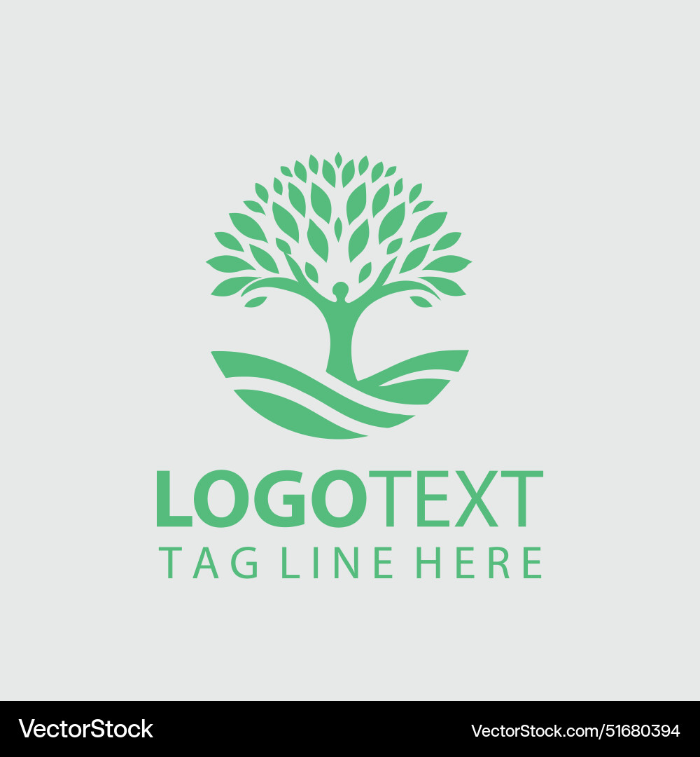 Green tree logo Royalty Free Vector Image - VectorStock