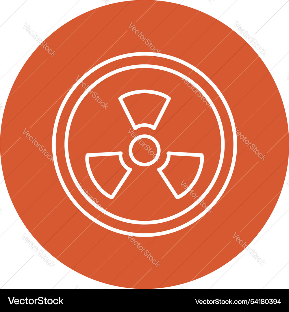 Radioactivity line circle icon Royalty Free Vector Image