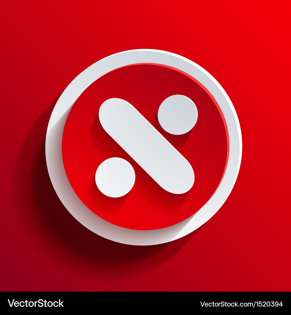 Red circle icon eps10 Royalty Free Vector Image