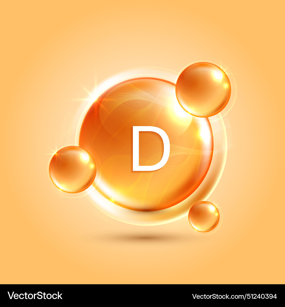 Vitamin d and structure complex Royalty Free Vector Image