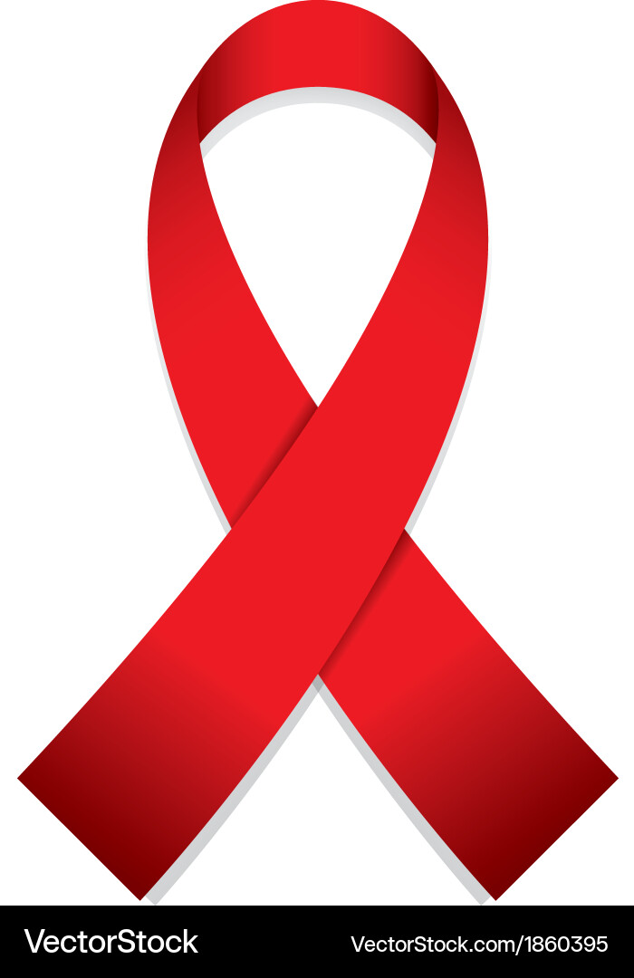 Aids Red Ribbon Symbol Royalty Free Vector Image