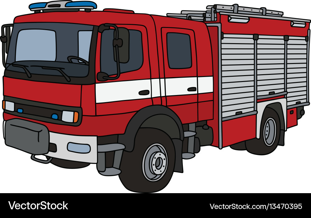 Fire Truck Illustration Royalty Free Vector Image