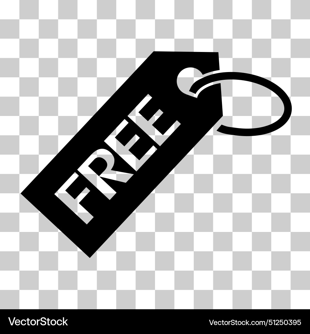 Free tag icon on transparent symbol Royalty Free Vector