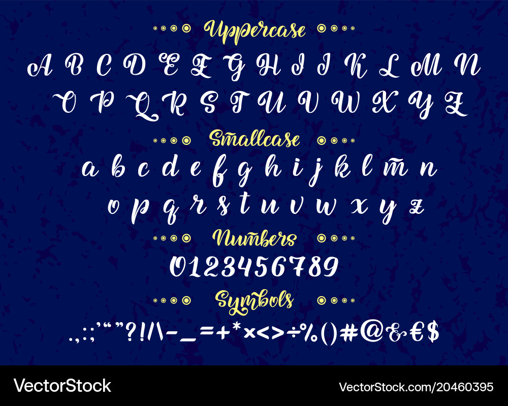 Hand drawn typeface brush painted letters Vector Image