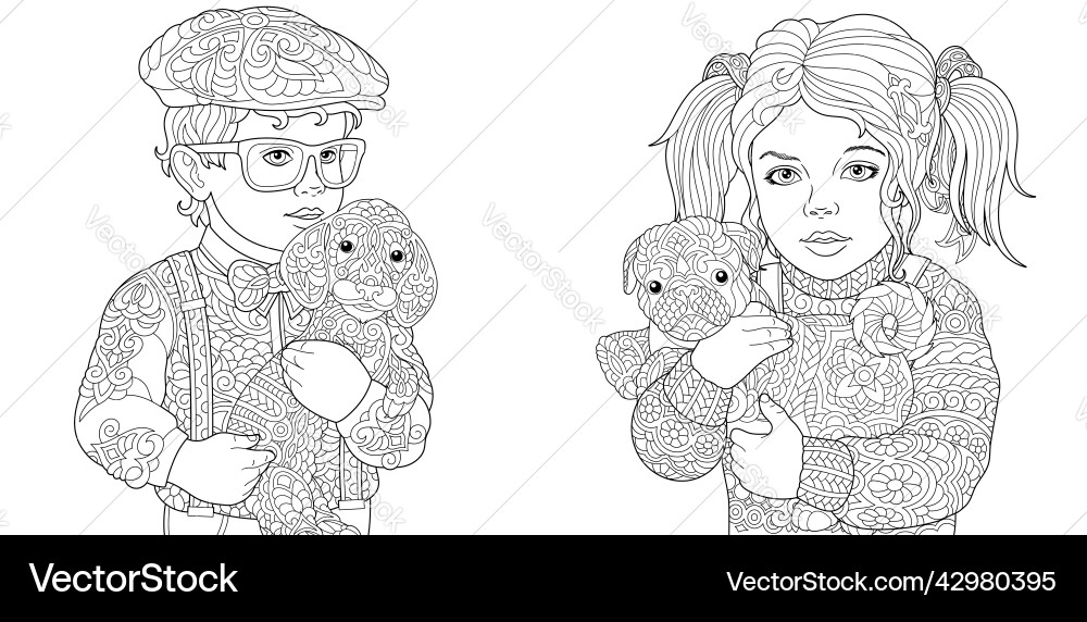 Kids coloring pages Royalty Free Vector Image - VectorStock