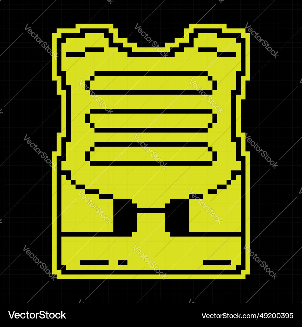 Pixel silhouette icon soldier body armor – Royalty-Free Vector ...