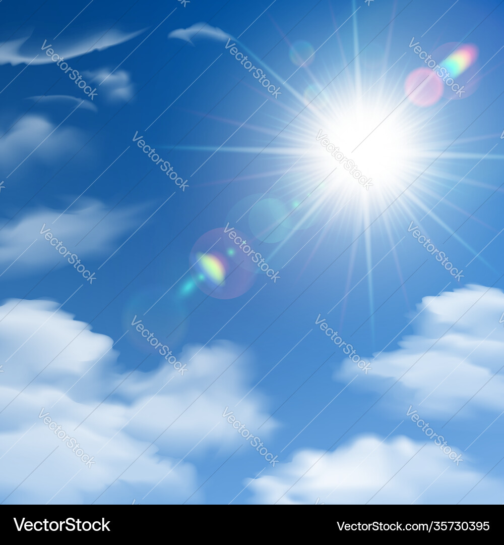 Sunshine background poster Royalty Free Vector Image