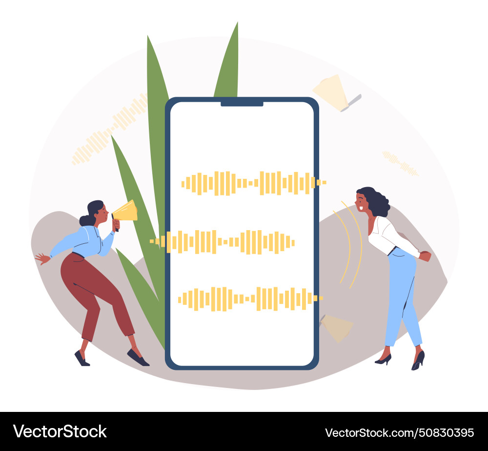 Voice messages concept Royalty Free Vector Image