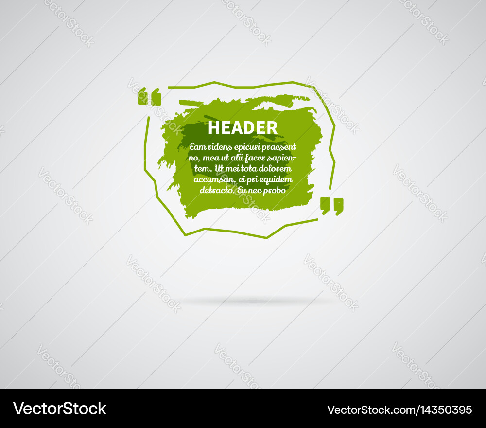 Watercolor ink splash quote blank template Vector Image