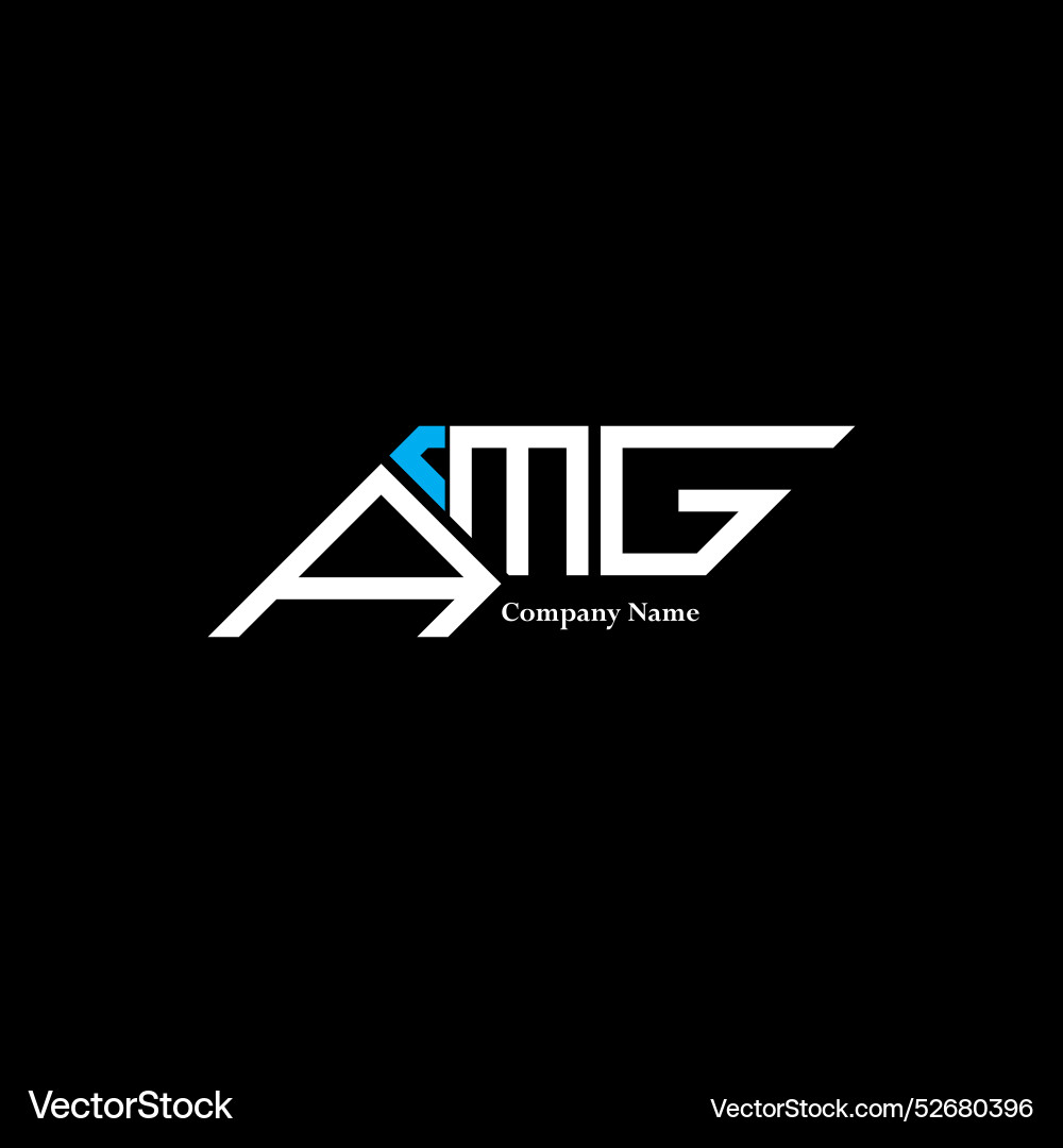 Amg logo design simple and modern Royalty Free Vector Image
