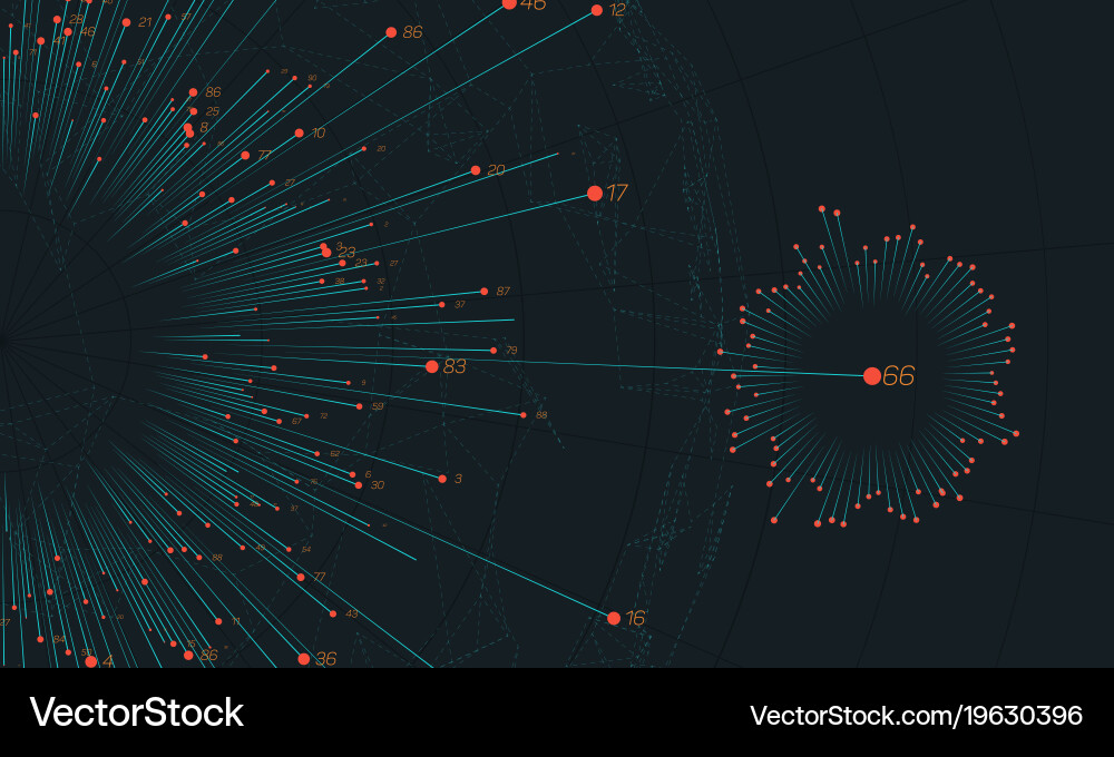 Complex Data Network Visualization – Royalty-Free Vector | VectorStock