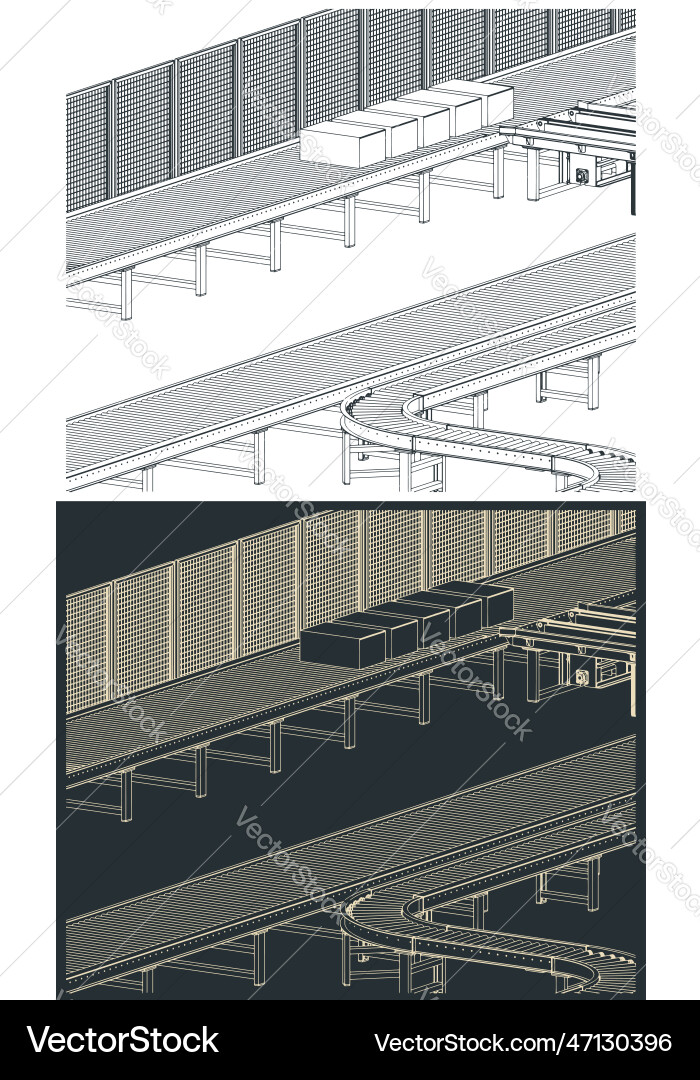 Factory conveyors Royalty Free Vector Image - VectorStock