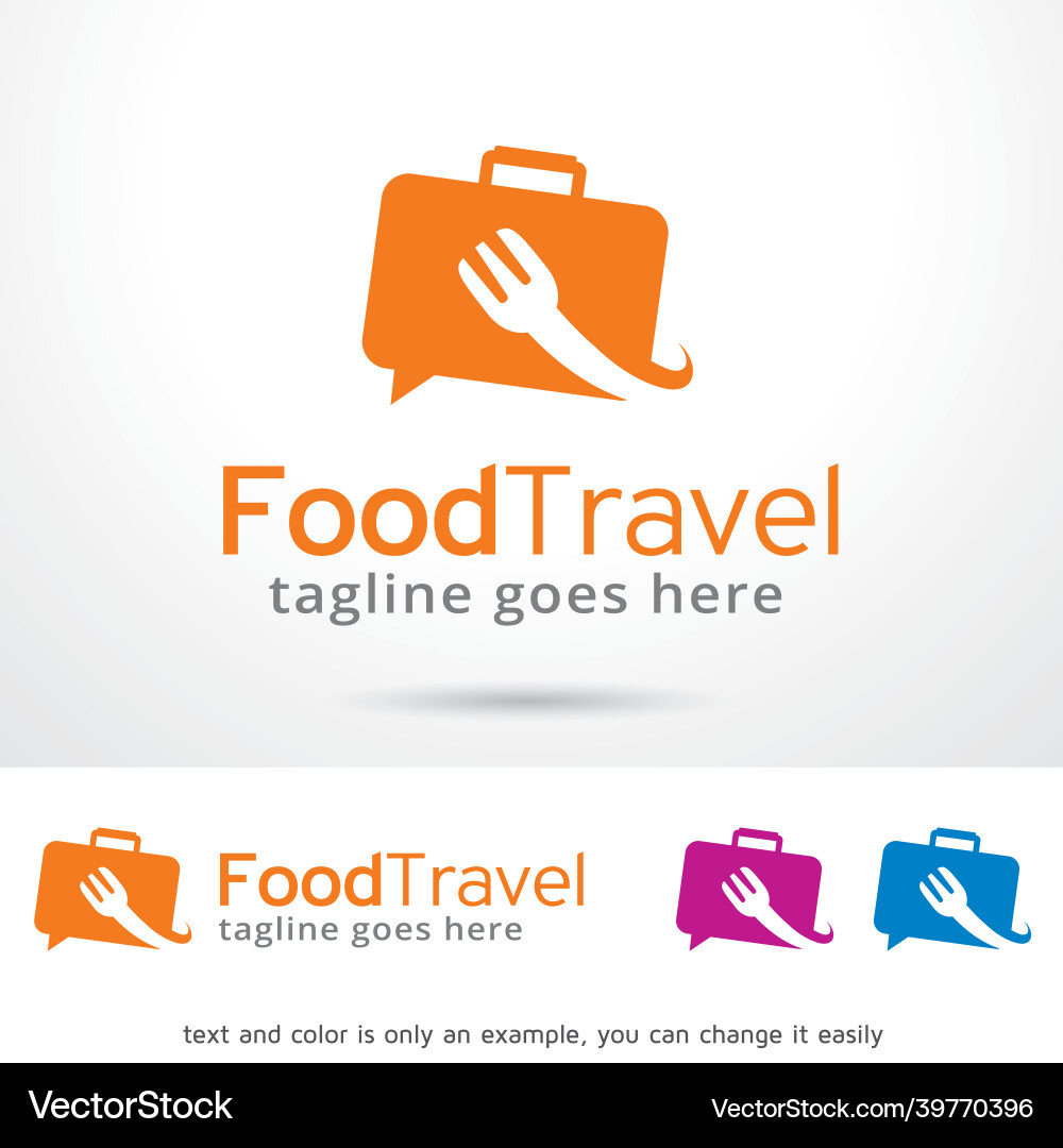 Food travel logo template design Royalty Free Vector Image