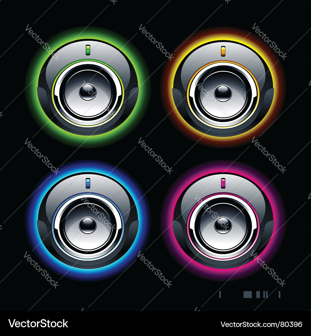 High tech speakers Royalty Free Vector Image - VectorStock