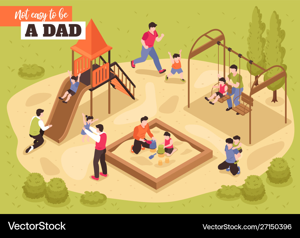 Playground isometric Royalty Free Vector Image
