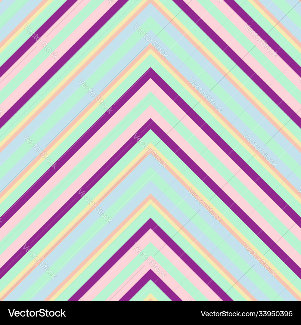 Rainbow chevron diagonal stripes seamless pattern Vector Image