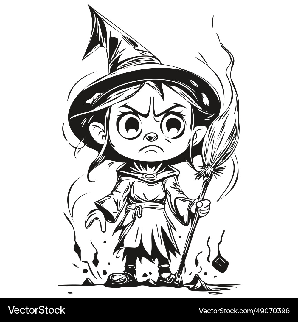 Scary sorcery phenomenon in monochrome Royalty Free Vector