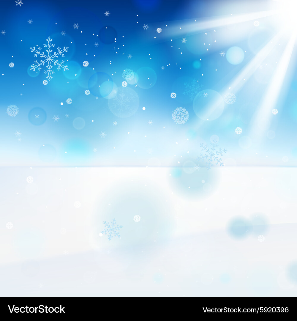Snow landscape Royalty Free Vector Image - VectorStock