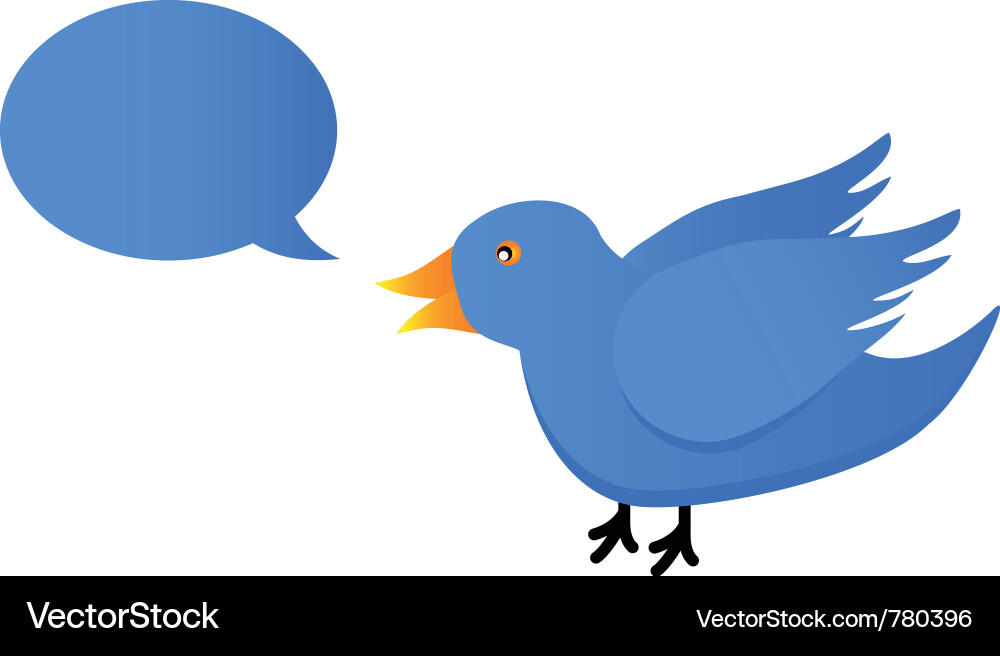 Twitter blue bird Royalty Free Vector Image - VectorStock
