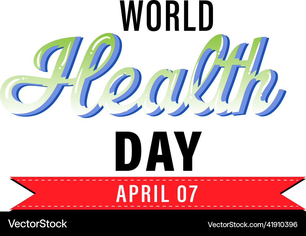 World health day logo design Royalty Free Vector Image