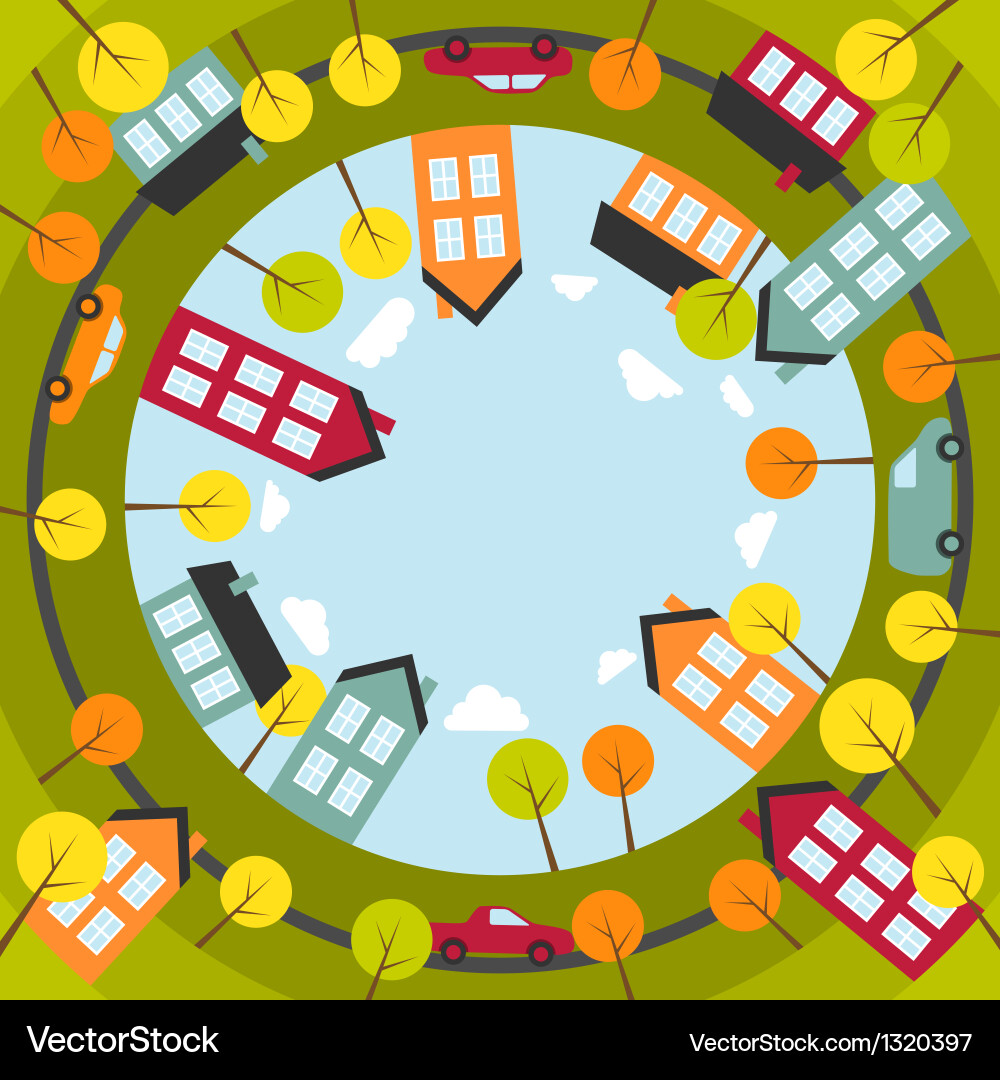 Abstract Town Sphere Royalty Free Vector Image