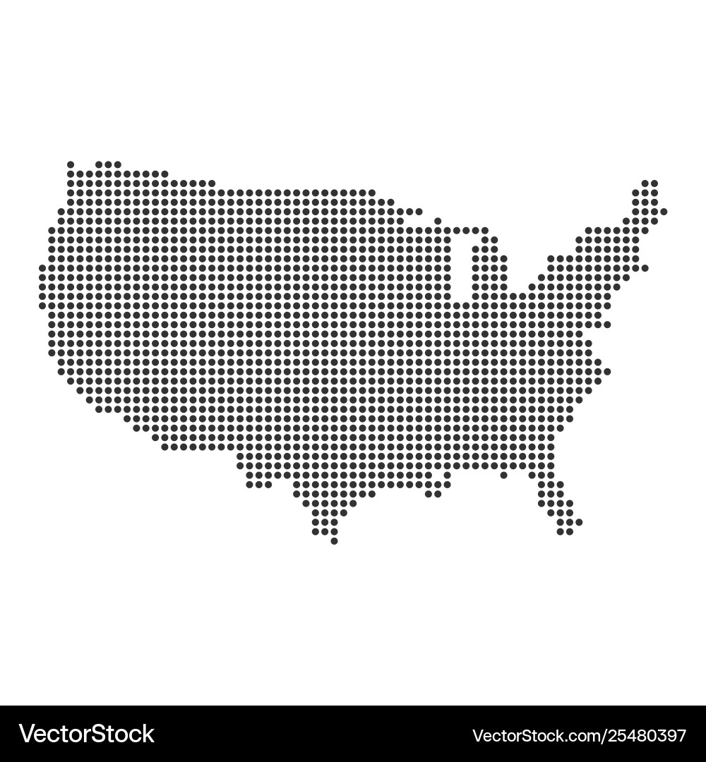 Map with dot Royalty Free Vector Image - VectorStock