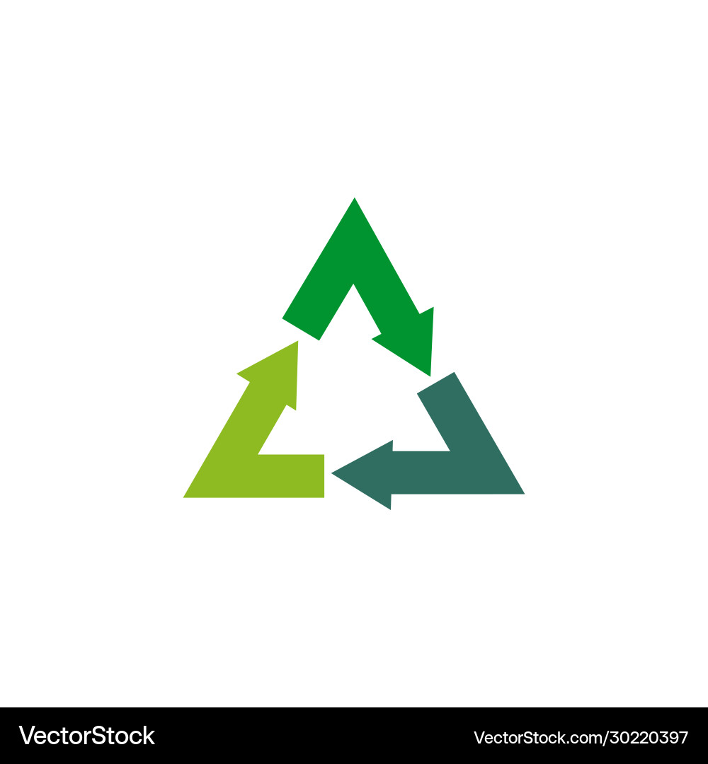 Recycle arrow logo design template Royalty Free Vector Image