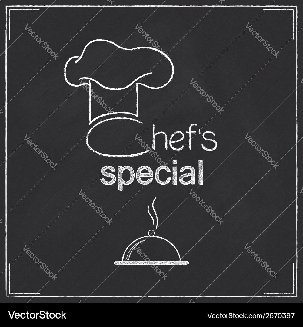 Restaurant chefs special menu design Royalty Free Vector