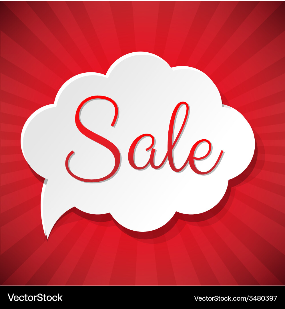 Sale cloud Royalty Free Vector Image - VectorStock