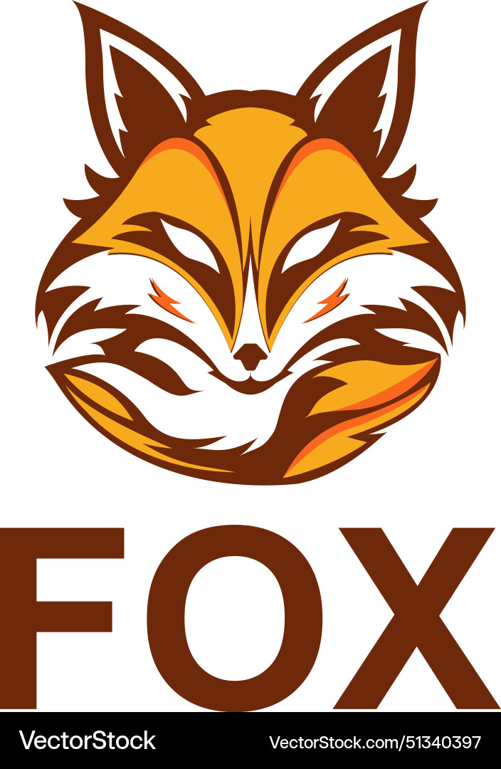 Web fox logo design sport h Royalty Free Vector Image