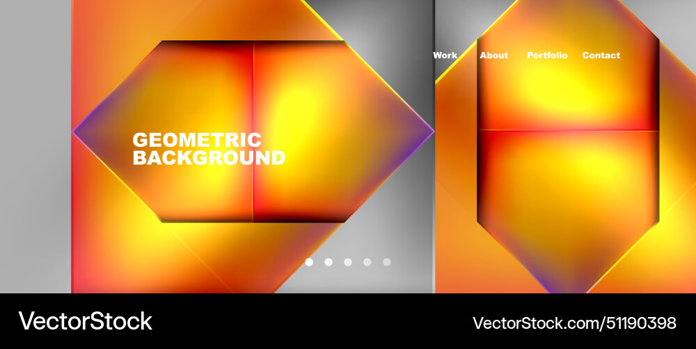 Geometric background with amber triangles Vector Image