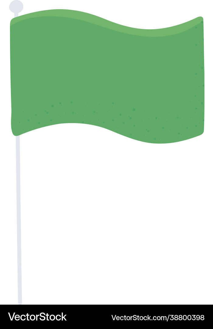 Green flag pole Royalty Free Vector Image - VectorStock