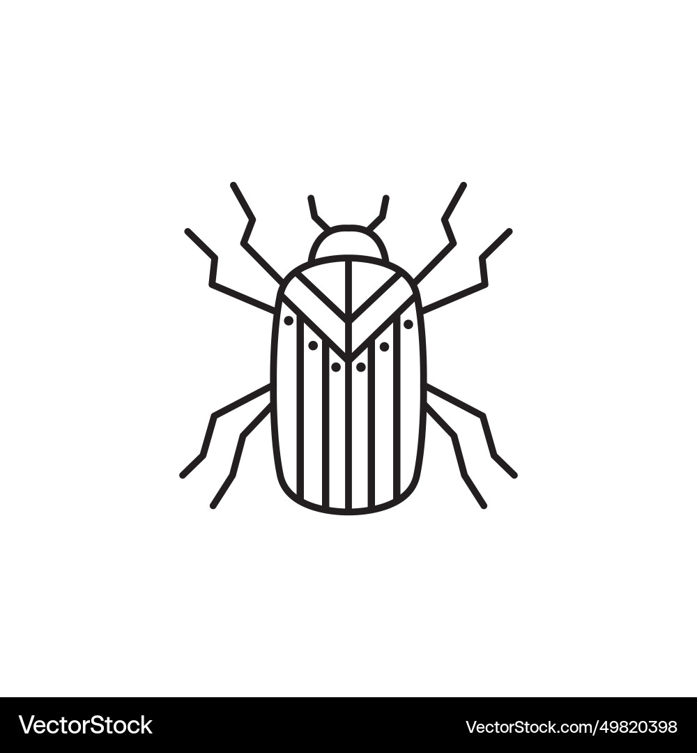 Insect tick icon logo design Royalty Free Vector Image