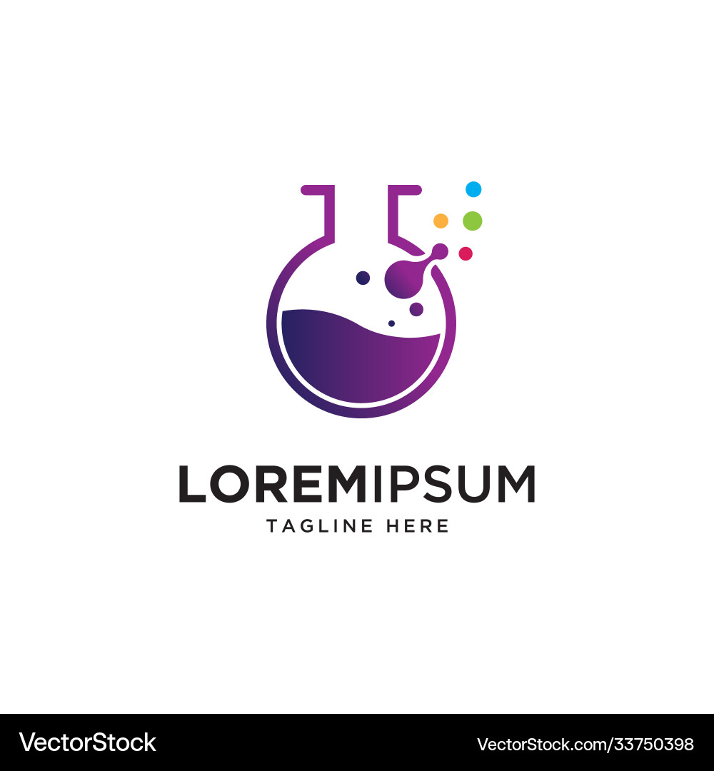 Laboratory icon technologytest tube symbol logo Vector Image