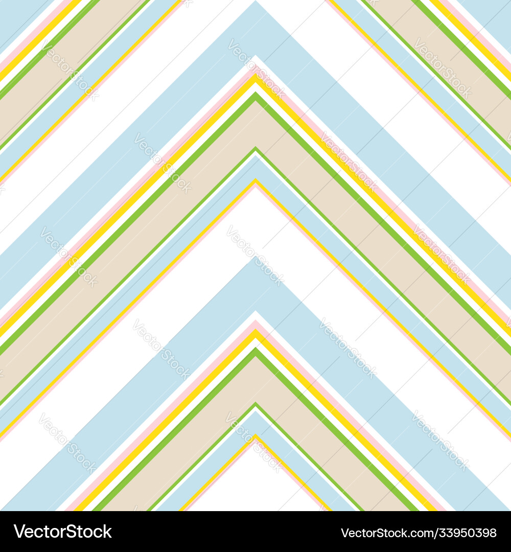 Rainbow chevron diagonal stripes seamless pattern Vector Image