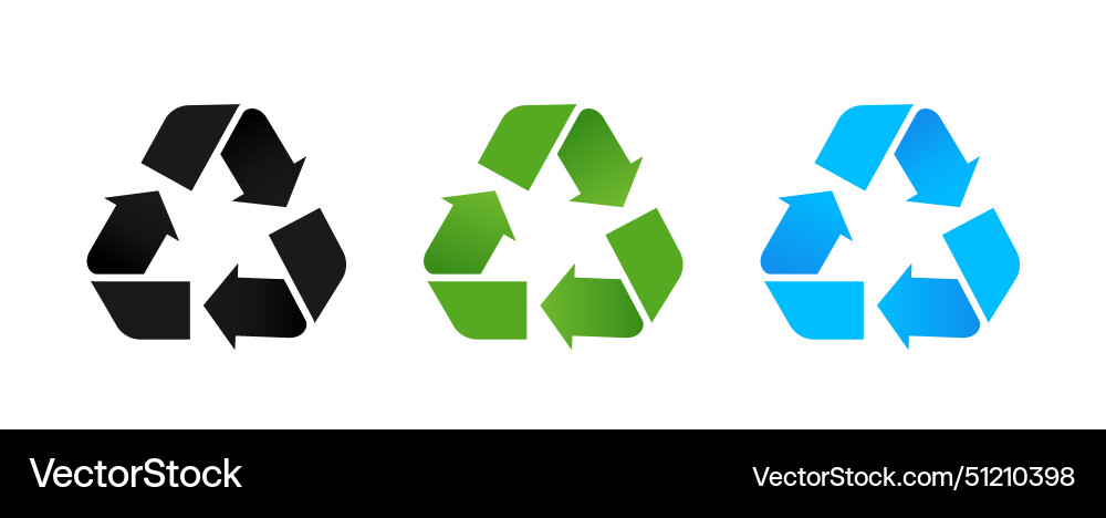 Recycling icons recycle logo symbol Royalty Free Vector