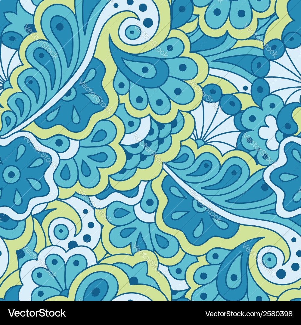 Seamless pattern with abstract flowers Royalty Free Vector
