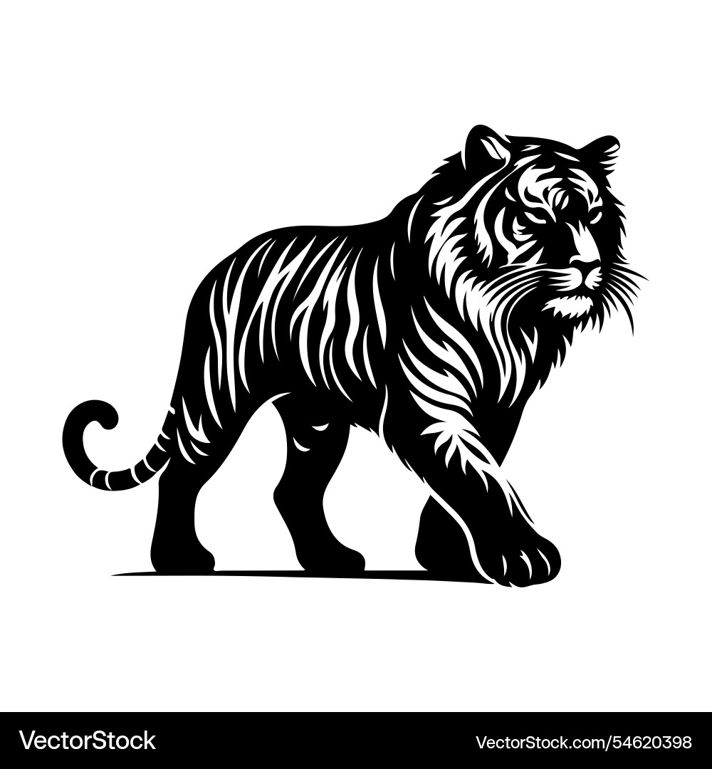 Tiger file art design Royalty Free Vector Image