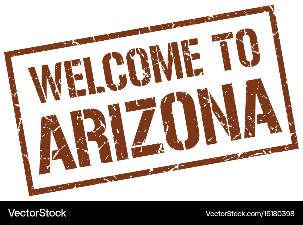 Welcome to arizona stamp Royalty Free Vector Image