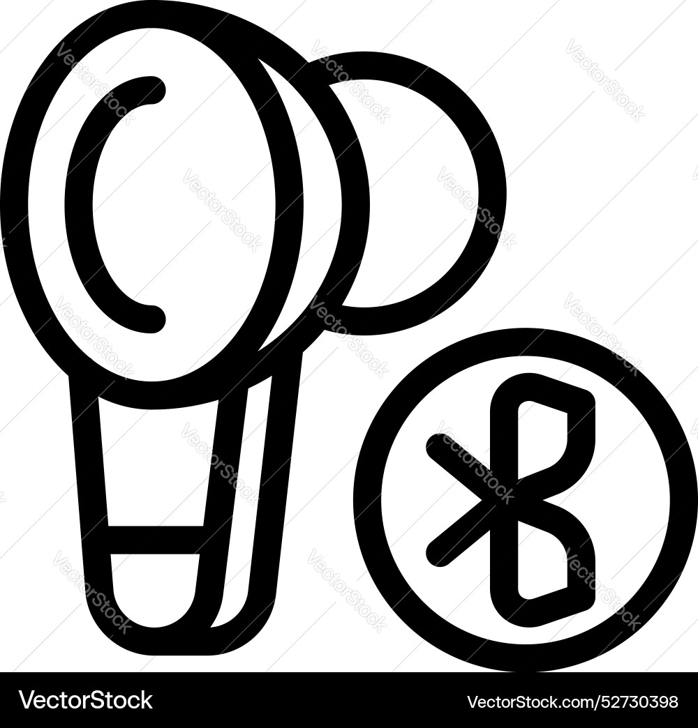 Wireless bluetooth earbuds connecting Royalty Free Vector