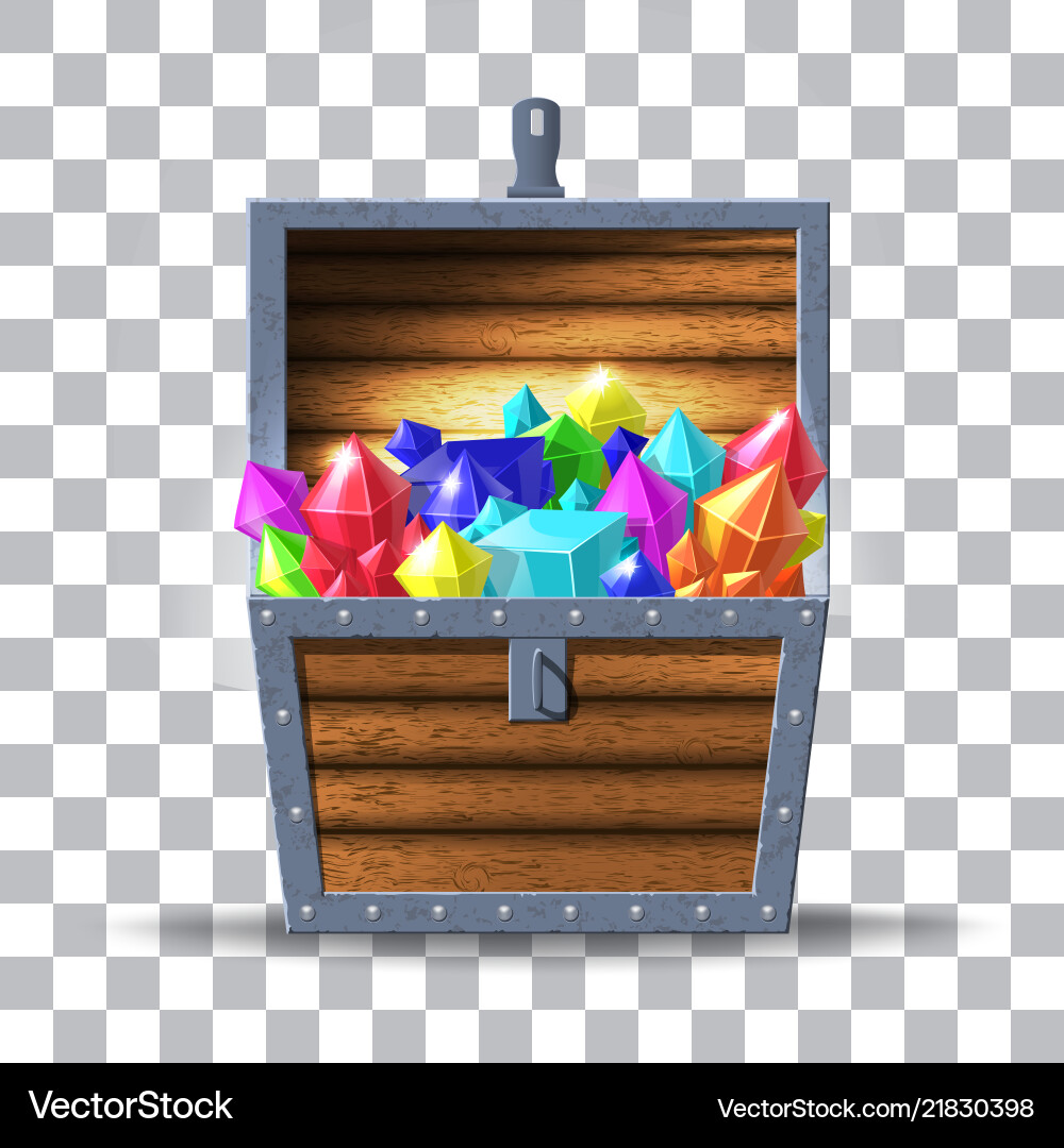 Wooden chest Royalty Free Vector Image - VectorStock