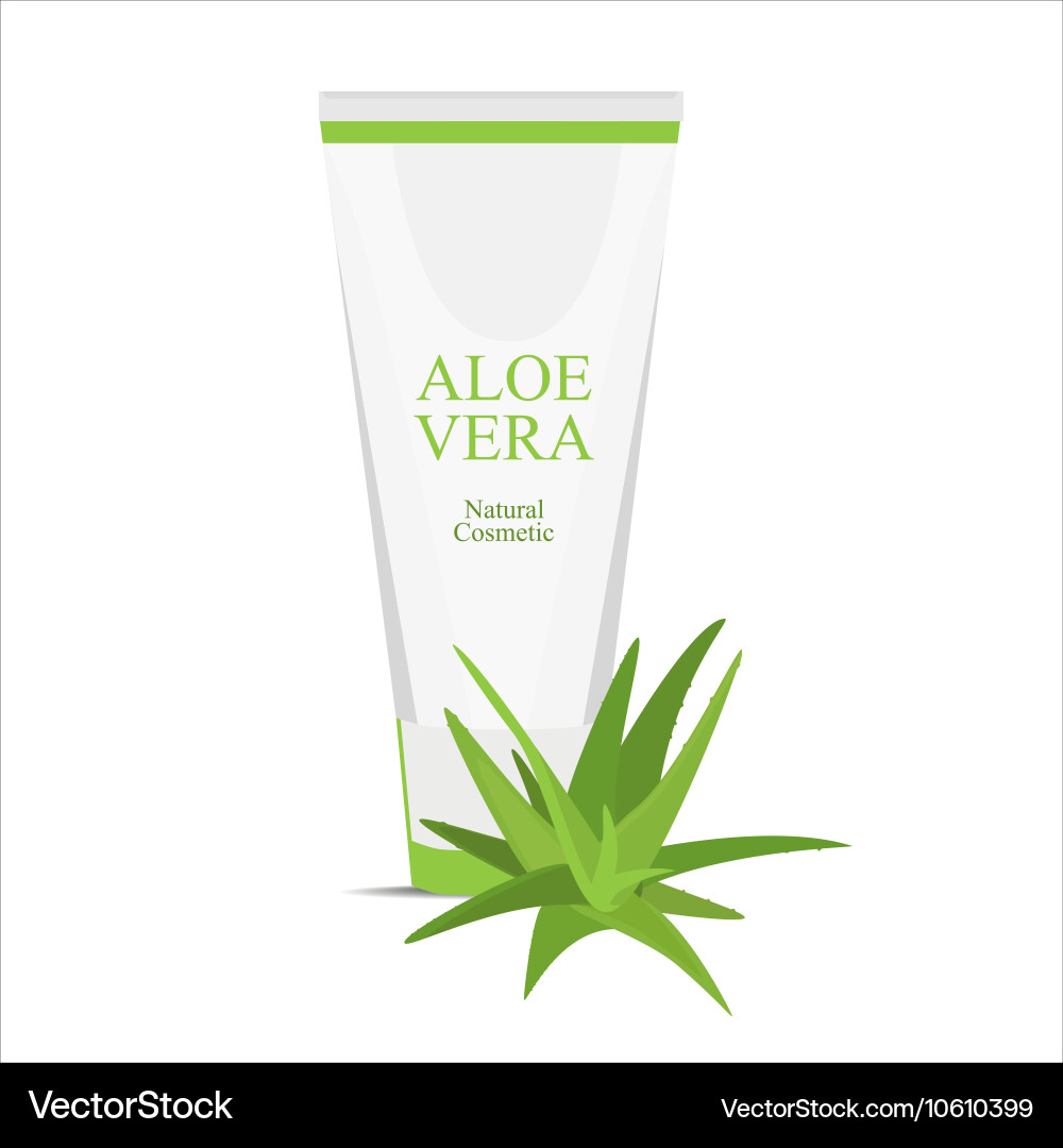 Aloe Vera Cream Packaging Royalty Free Vector Image
