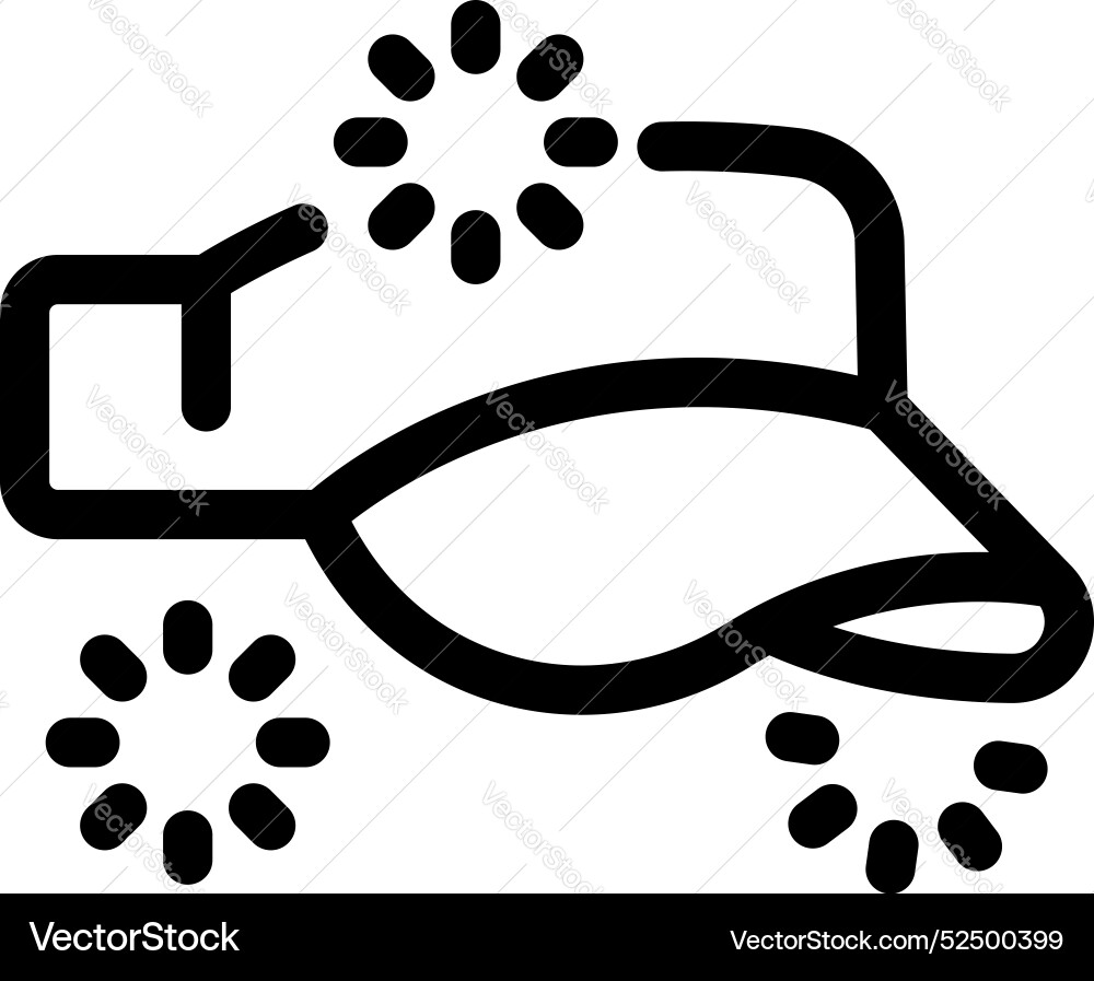 Baseball cap shining with glowing round shapes Vector Image