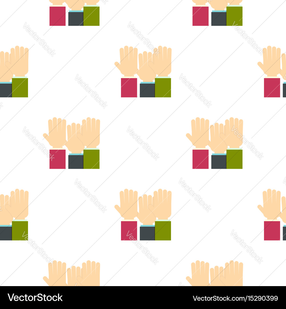 Businessmen hands up pattern flat Royalty Free Vector Image
