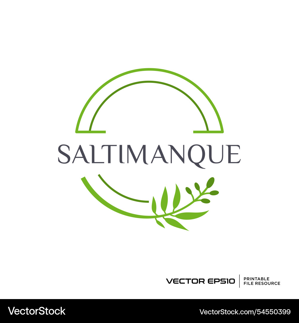 Circle leaf logo Royalty Free Vector Image - VectorStock