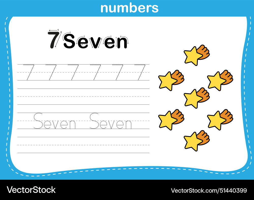 Connecting dot and printable numbers exercise Vector Image