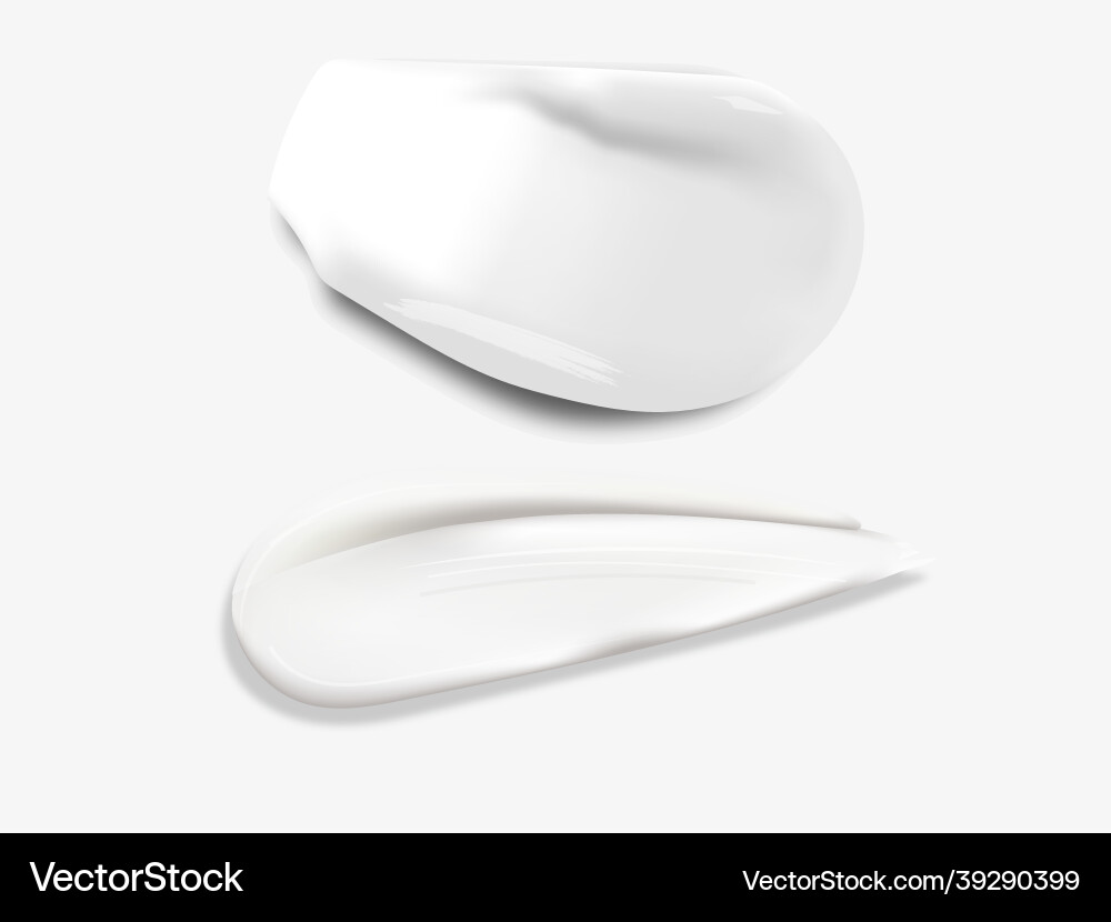 Cream texture stroke isolated on transparent Vector Image