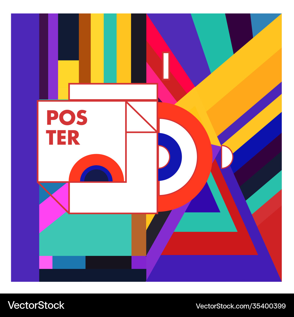 Geometric colorful pattern for poster and banner Vector Image