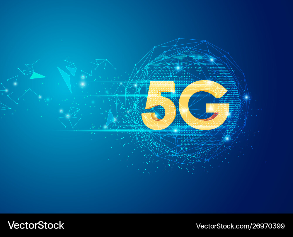 Golden 5g Royalty Free Vector Image - VectorStock